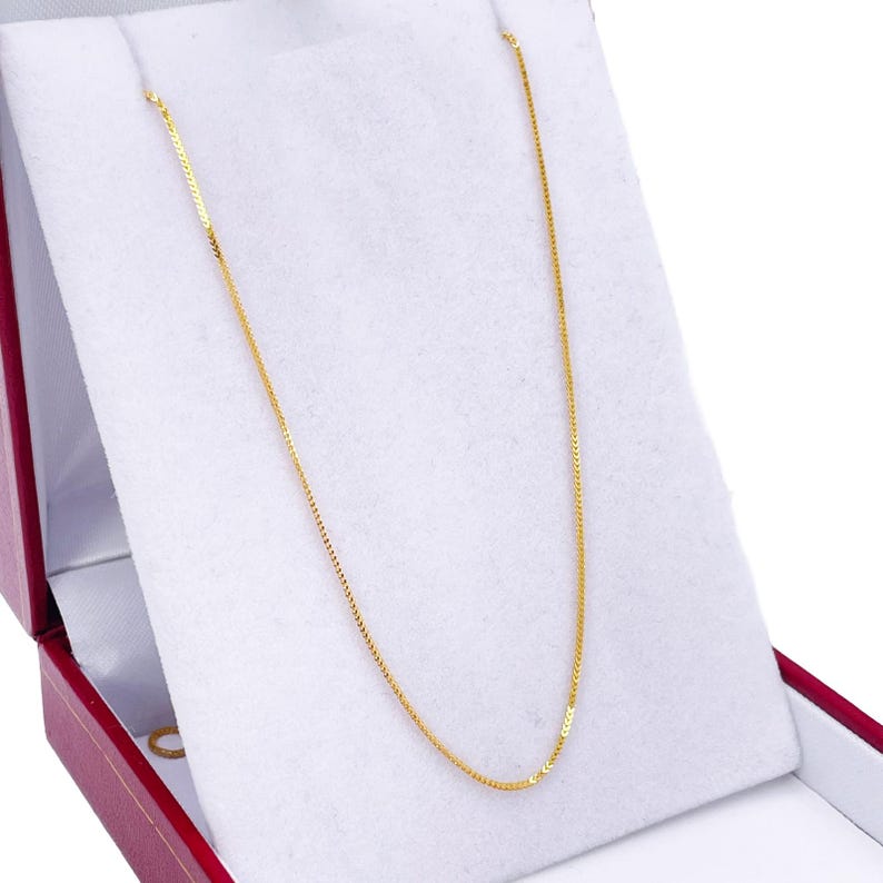 22ct Yellow Gold Solid Foxtail Chain Necklace 18inches 0.6mm - Etsy