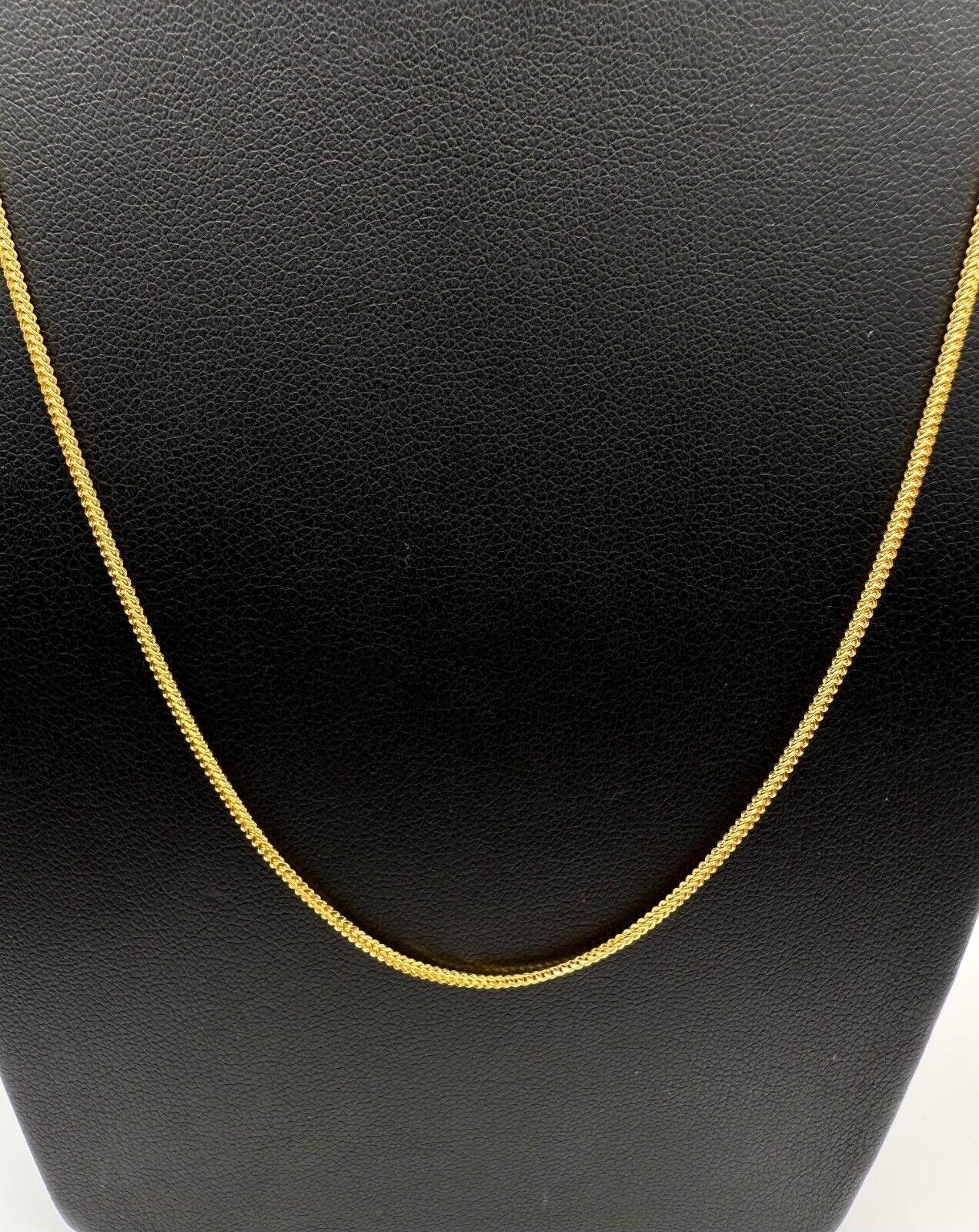 22ct Yellow Gold Mens/ladies Foxtail Chain Necklace 18 - Etsy