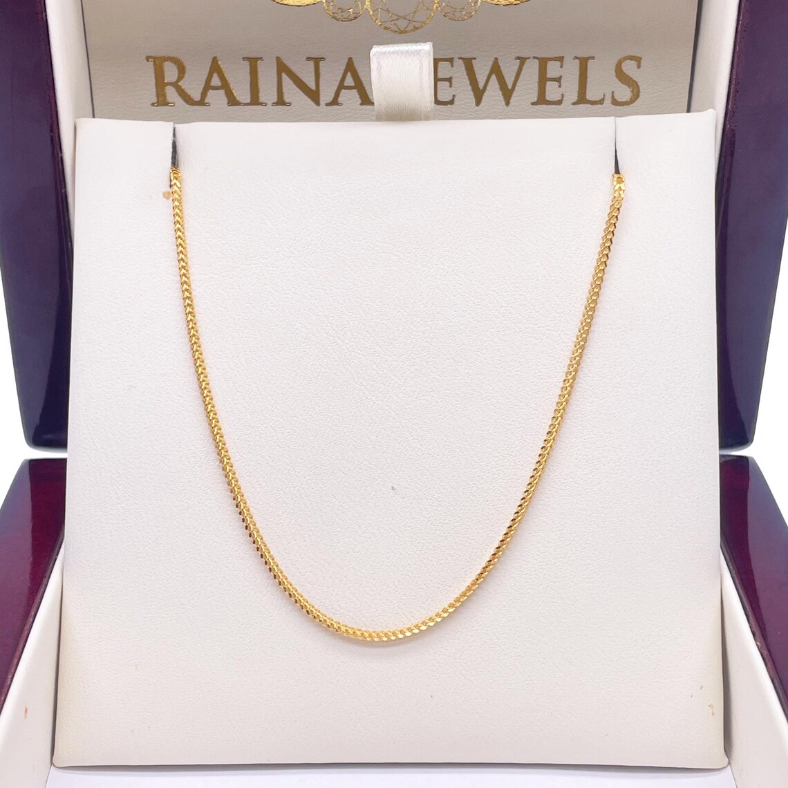 22ct Yellow Gold Solid Foxtail Chain Necklace 20 Inches 1.2mm Width - Etsy