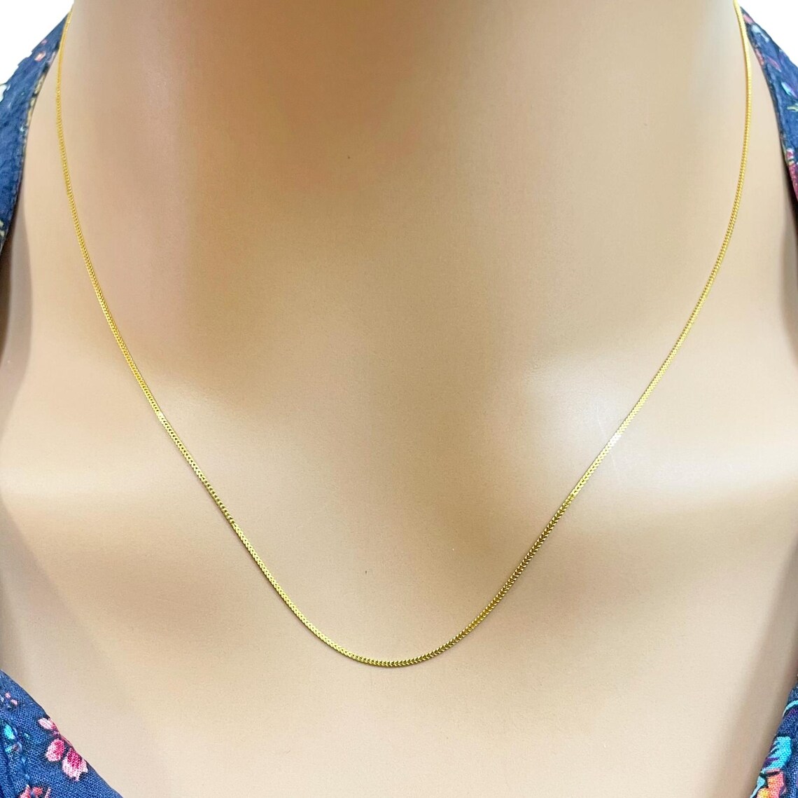 22ct Yellow Gold Solid Foxtail Chain Necklace 18inches 0.6mm - Etsy