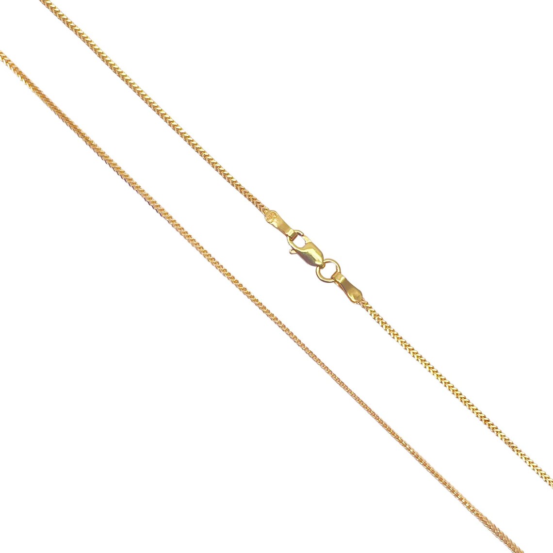 22ct Yellow Gold Solid Foxtail Chain Necklace 18 Inches 1mm Width - Etsy