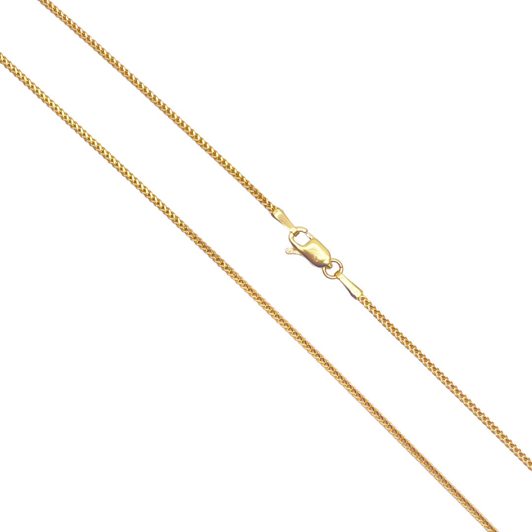 22ct Yellow Gold Solid Foxtail Chain Necklace 18 Inches 1.4mm Width - Etsy