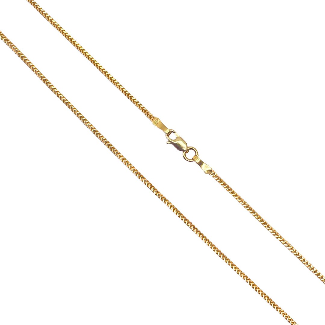 22ct Yellow Gold Solid Foxtail Chain Necklace 20 Inches 1.2mm Width - Etsy