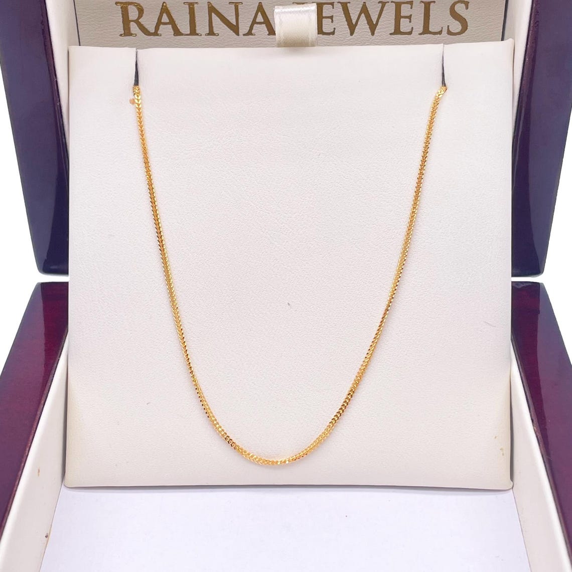 22ct Yellow Gold Solid Foxtail Chain Necklace 18 Inches 1mm Width - Etsy