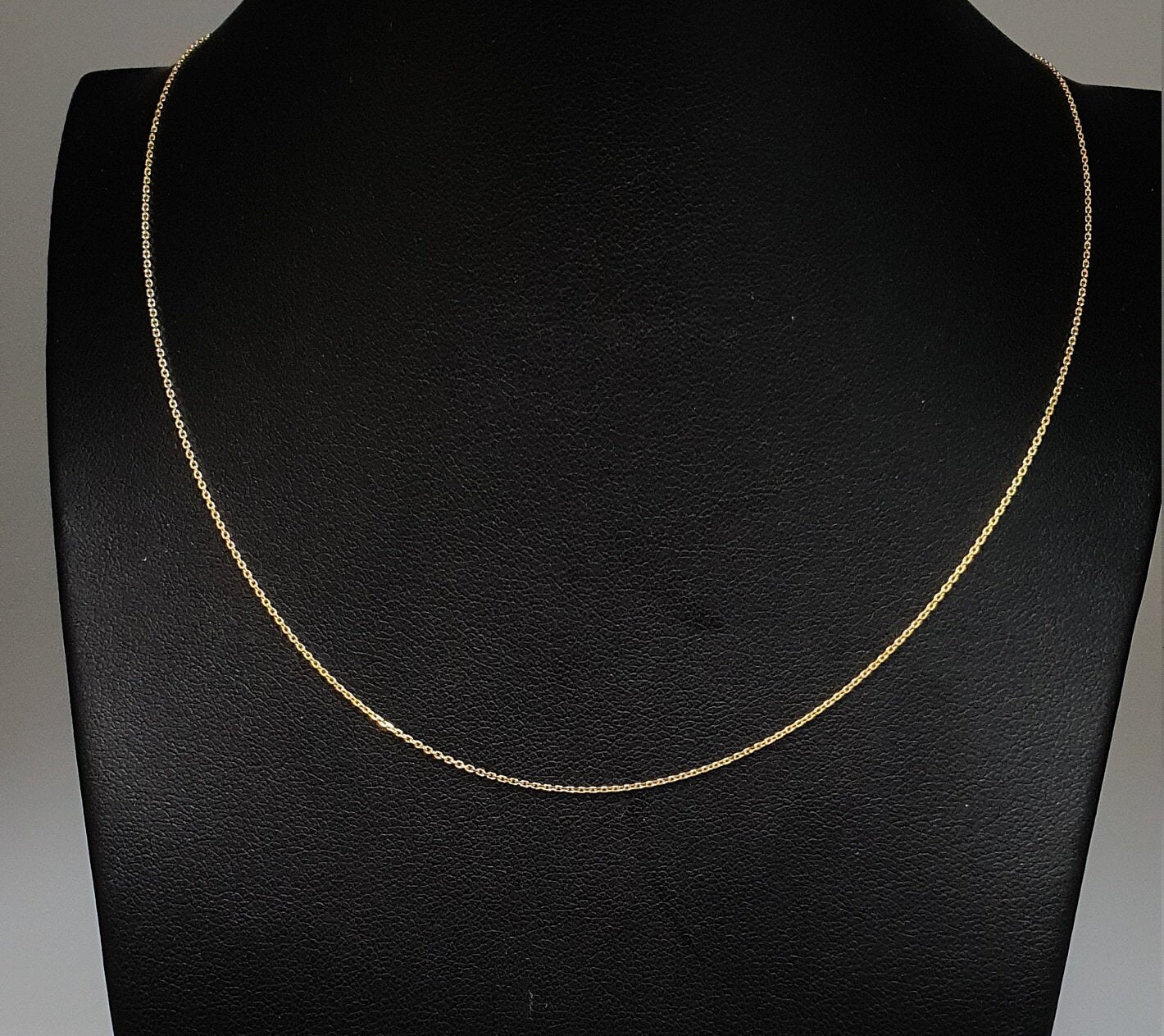 18K Yellow Gold Ladies Fancy Chain Necklace 18 Inches - Etsy UK