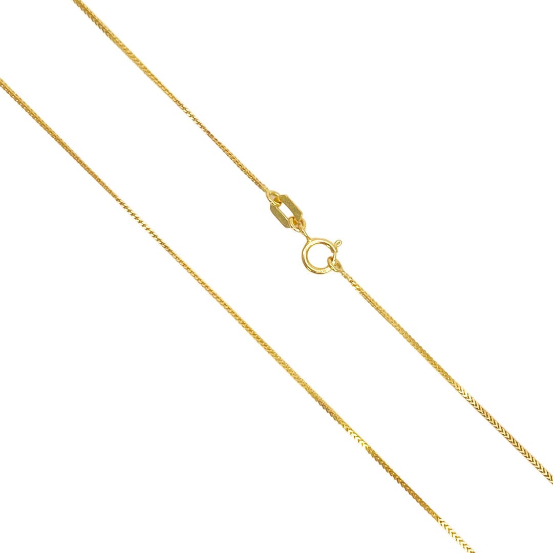 22ct Yellow Gold Solid Foxtail Chain Necklace 18inches 0.6mm - Etsy