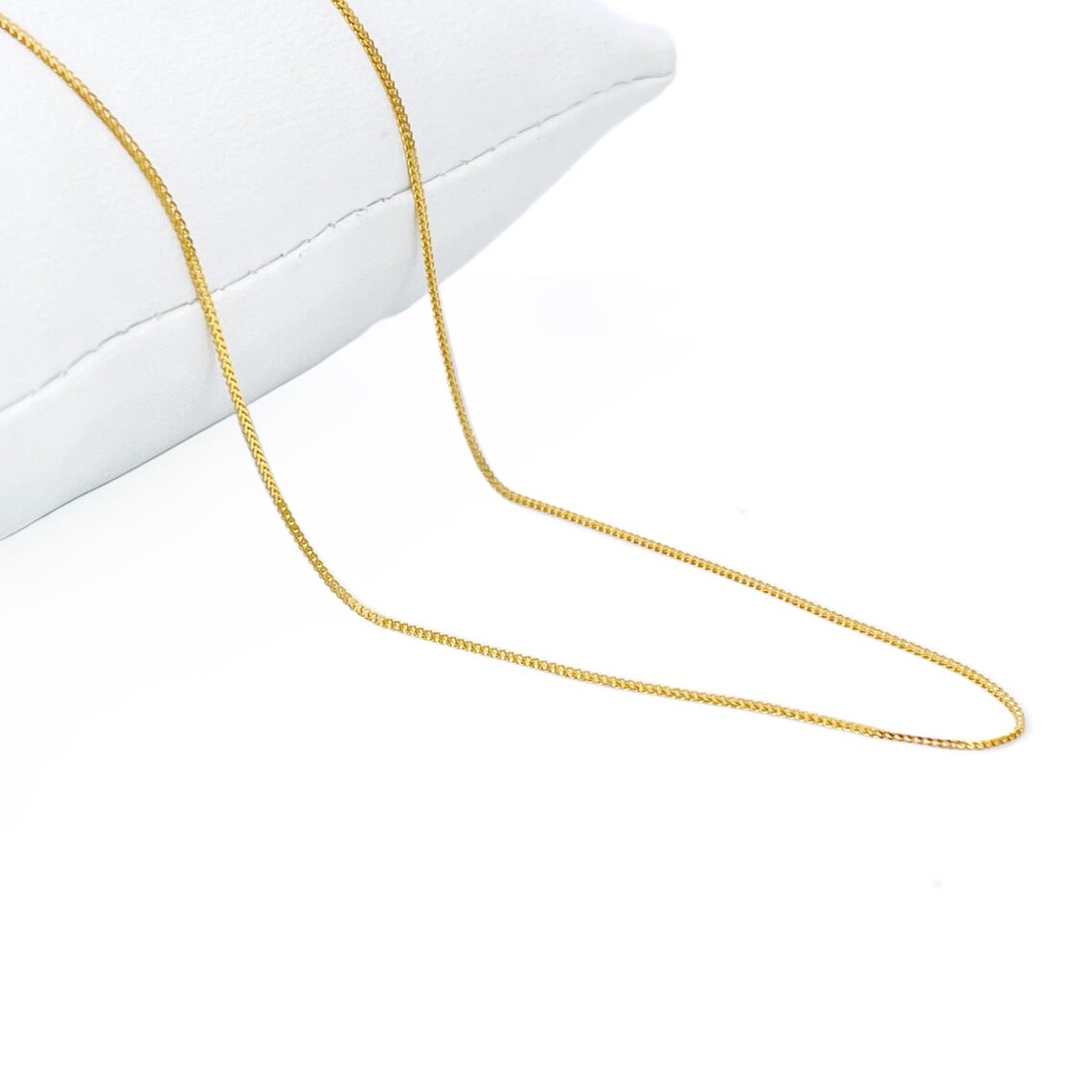 22ct Yellow Gold Solid Foxtail Chain Necklace 18inches 0.6mm - Etsy