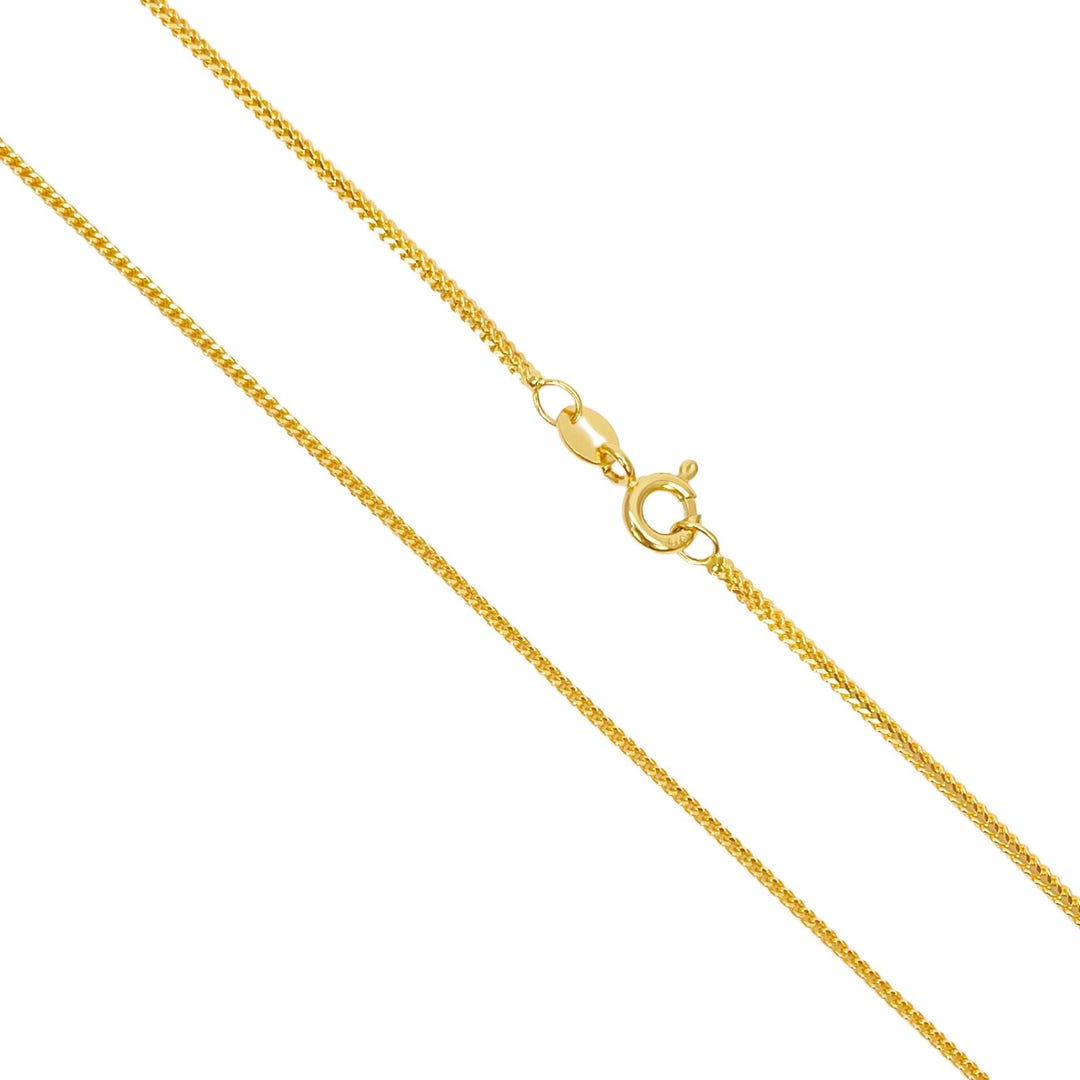 22ct Yellow Gold Solid Foxtail Chain Necklace 16inches 1.2mm Width - Etsy