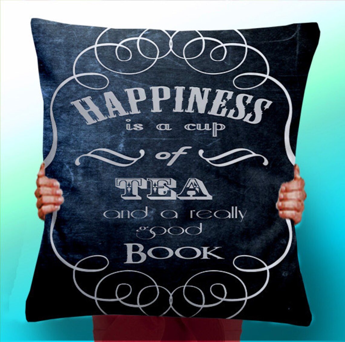 Happiness is A Cup of Tea and a Really Good Book Quote - Etsy