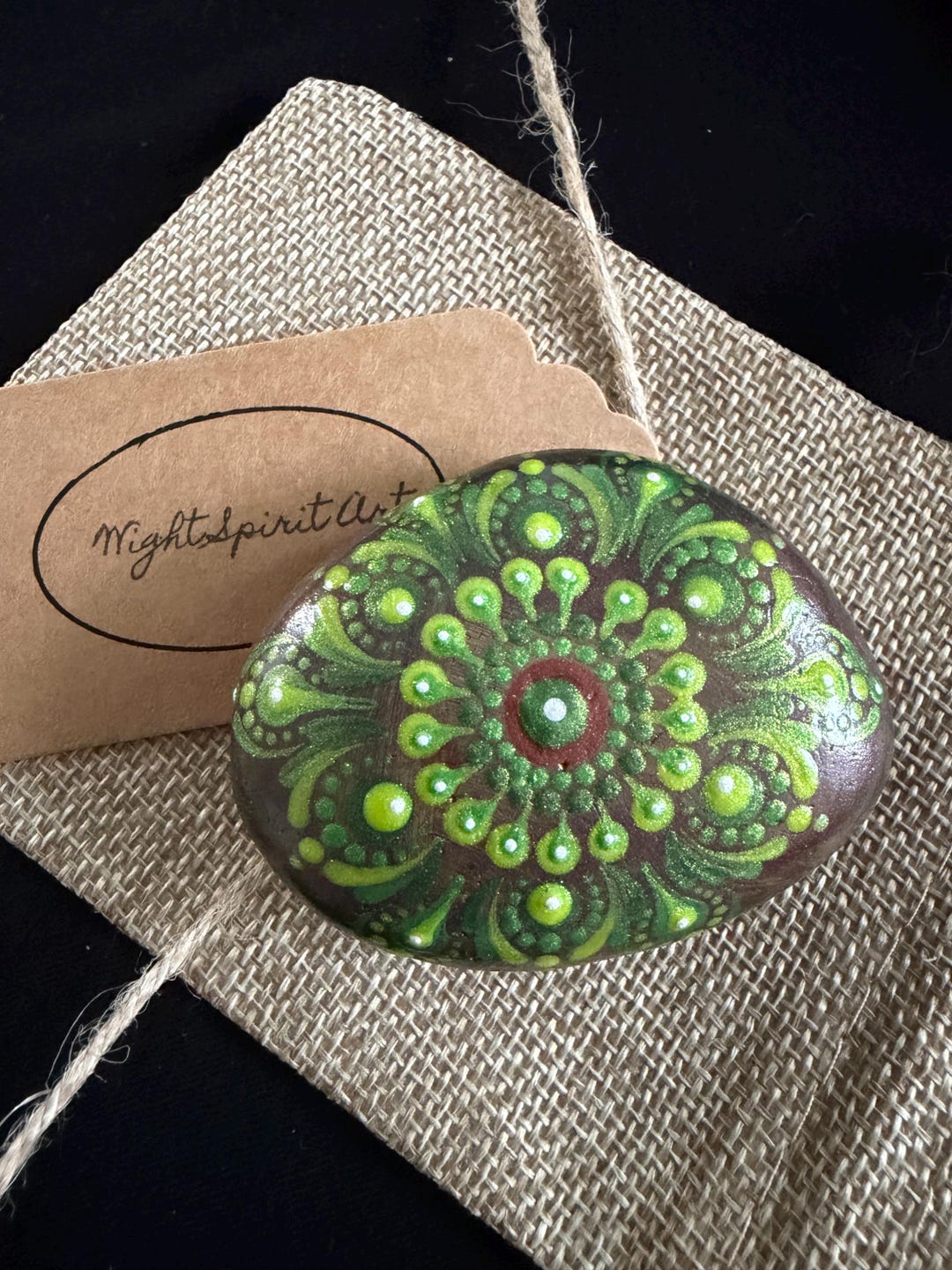 Hand-painted Meditation Pebble | Mandala Focus Stone | Mindfulness Gift ...