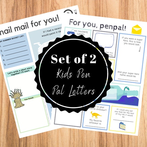 Pen Pal Printable for Kids Pen Pal Template Pen Pal Set - Etsy Canada