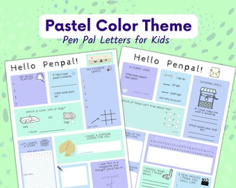 Pen Pal Template for Kids - Etsy