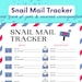 Snail Mail Tracker - Pen Pal Tracker - Etsy
