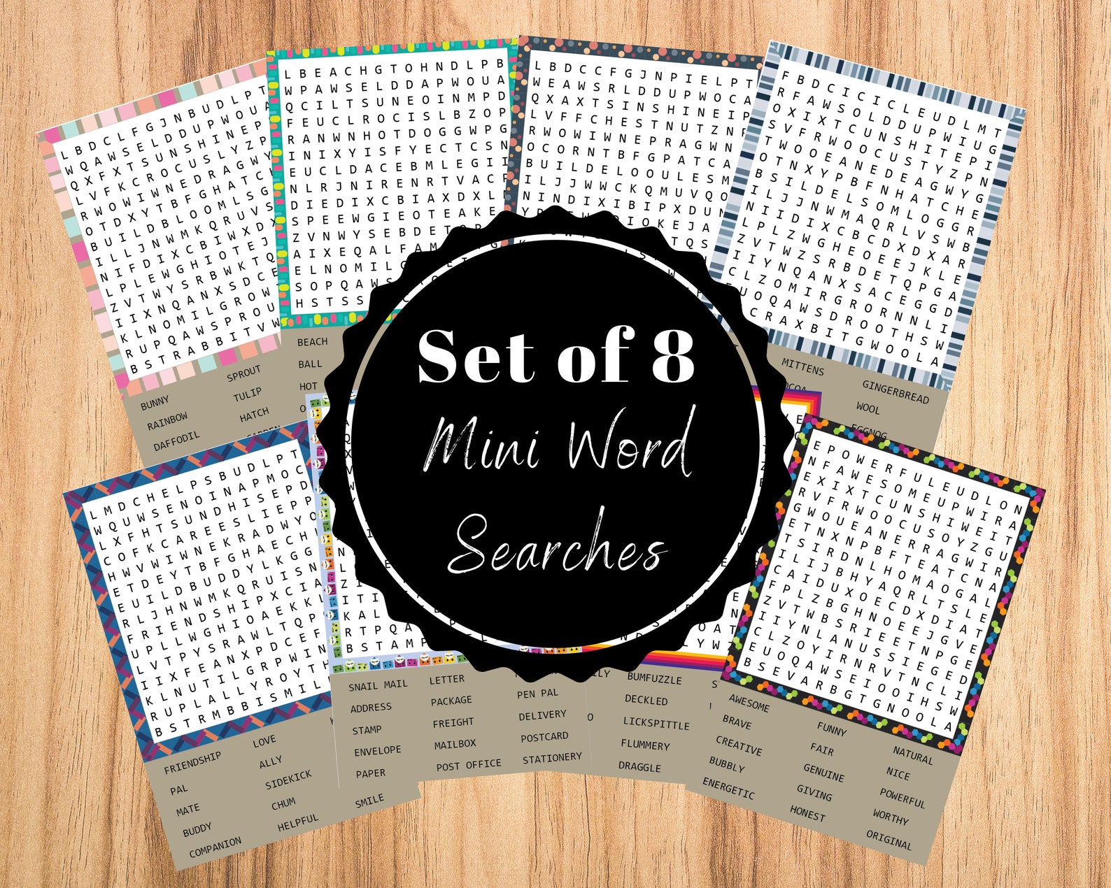 Mini Word Searches: Printable Snail Mail Activity (PDF) - Etsy