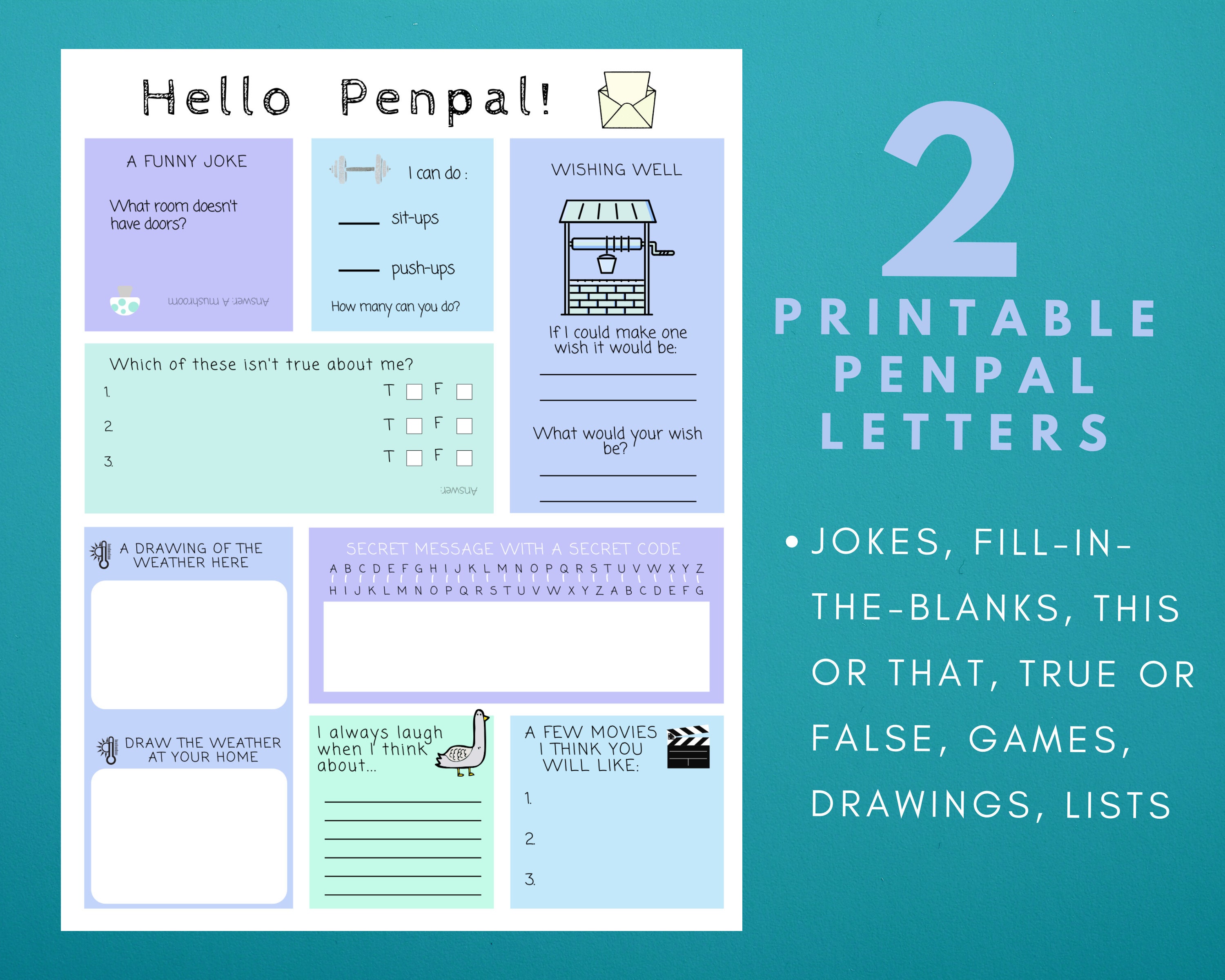 Pen Pal Letter Template for Kids – Fun Writing Activity (digital ...