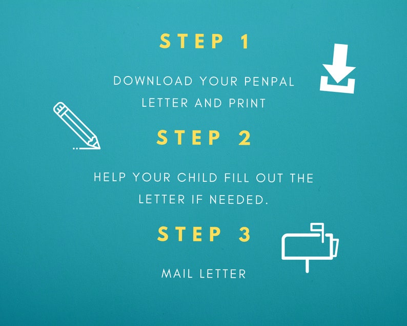 Letter Writing Printable Letter Template For Kids Etsy
