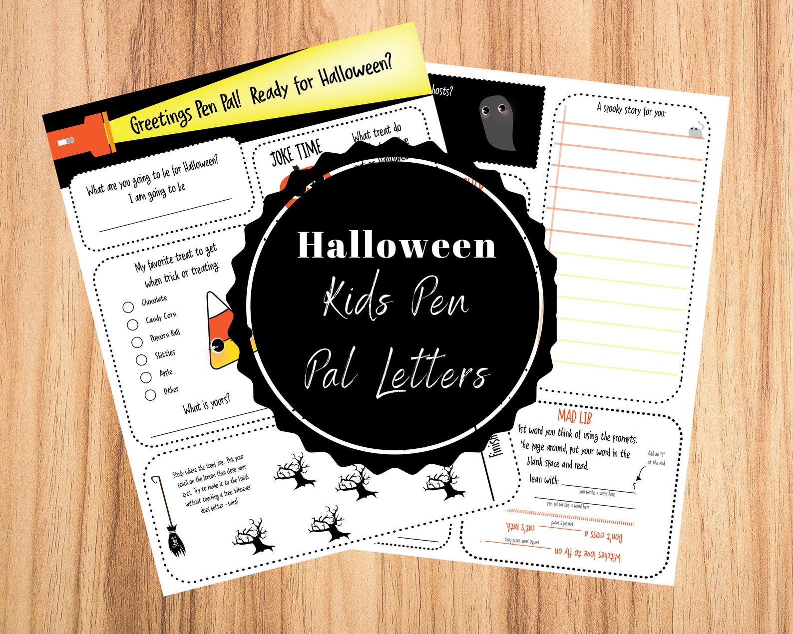 Halloween Printables Kids Halloween Pen Pal Printable - Etsy