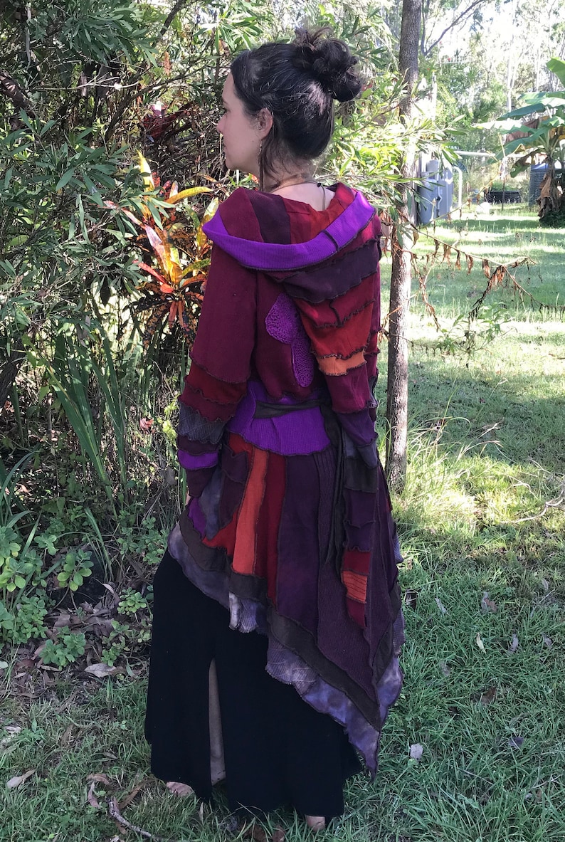 Patchwork Pixie Coat, Upcycled Sweater Coat, Gypsy Coat, Fairy Coat - Etsy