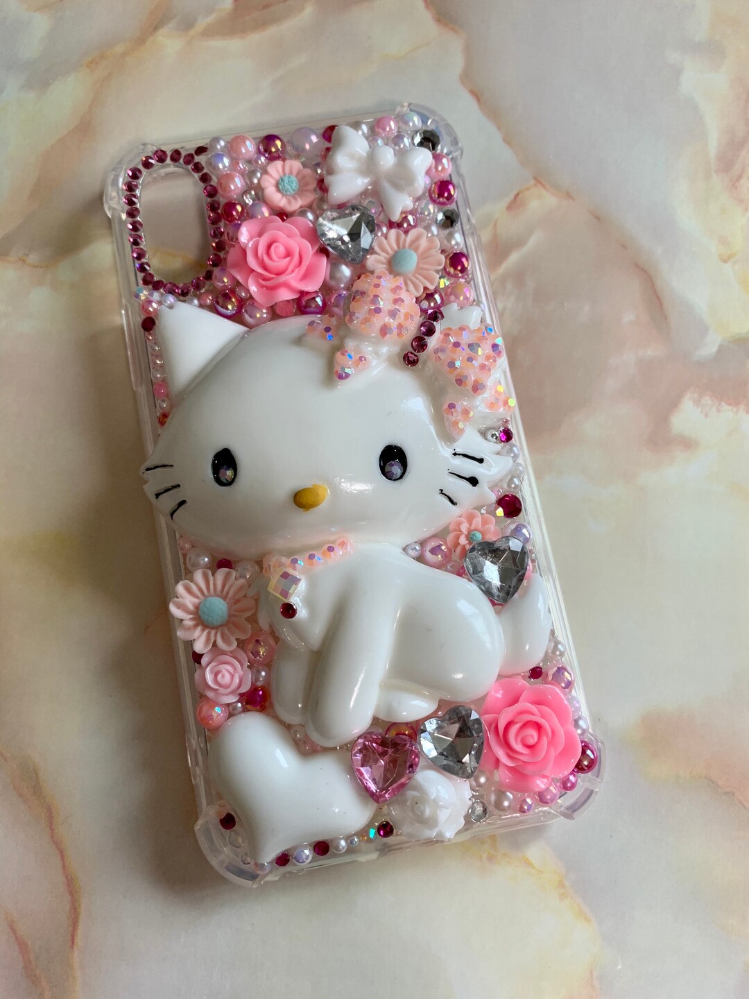 Large Kitty Cat Handmade Made to Order Cell Phone Case Homemade iPhone ...