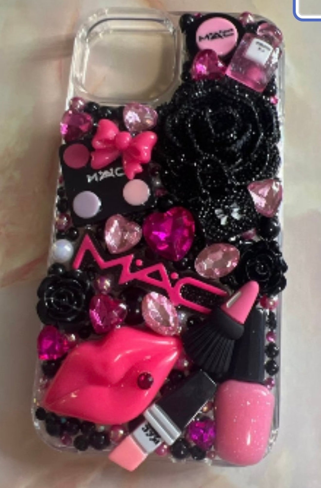 Ultimate Bling Leopard Make up Handmade MOST PHONES Case Cell Cover ...
