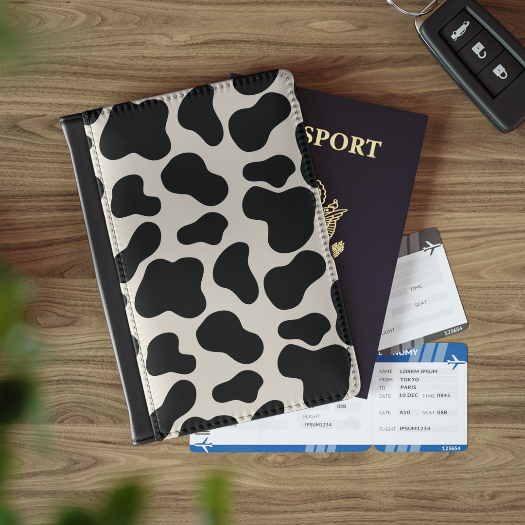 Cow Print Passport Cover, Animal Print Passport Wallet, Cute Passport ...