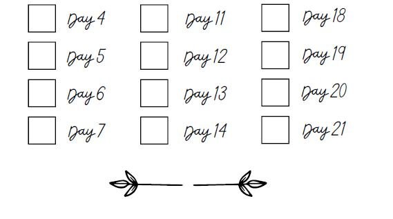 21 Day Challenge Checklist PDF Instant Download Floral | Motivation Gym ...