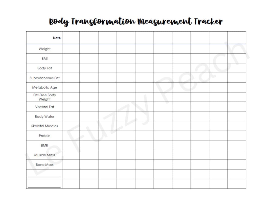 Smart Scale Measurement Tracker, Body Transformation Statistic Tracker ...