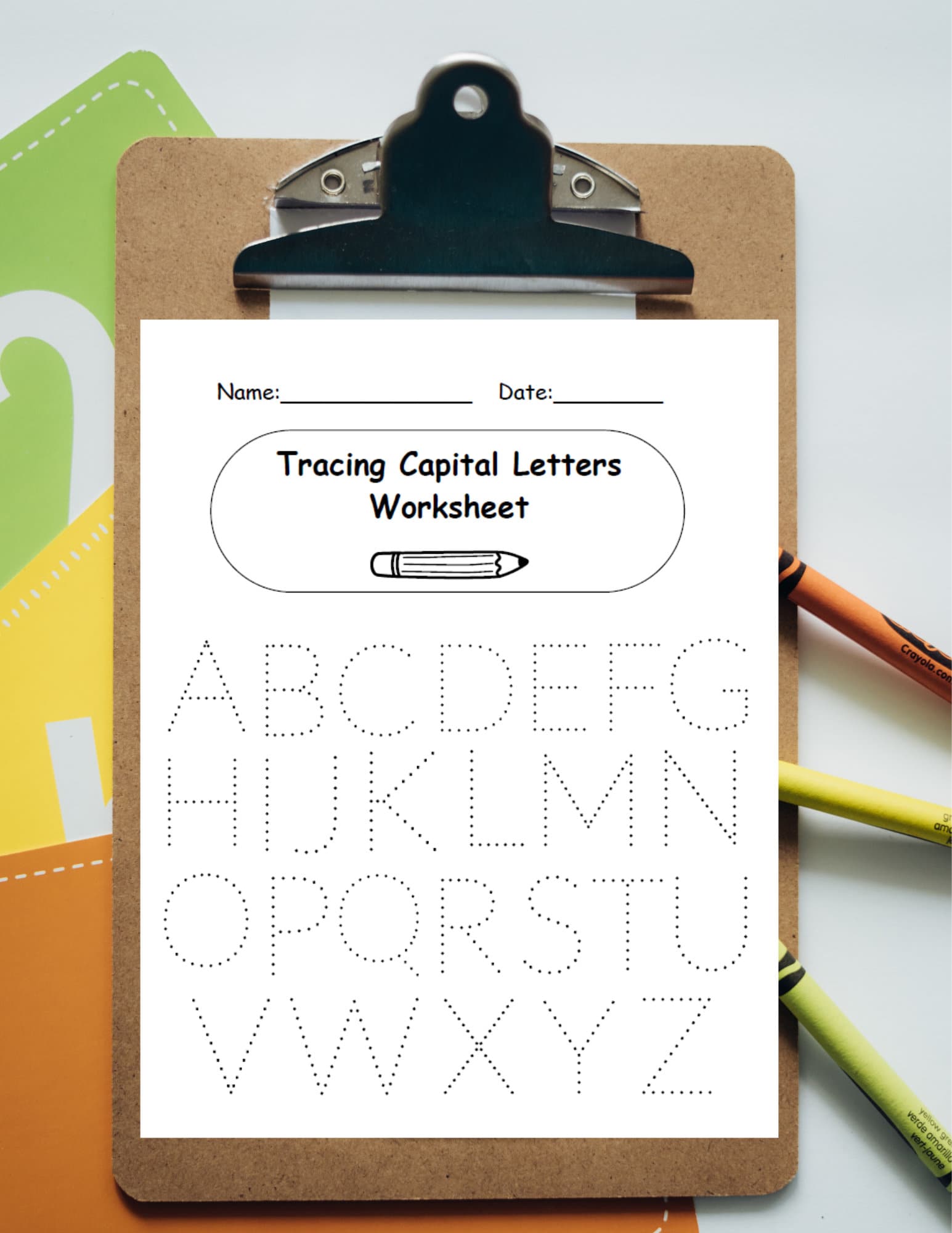 Tracing Capital Letters Worksheet, Alphabet Tracing, Preschool ...
