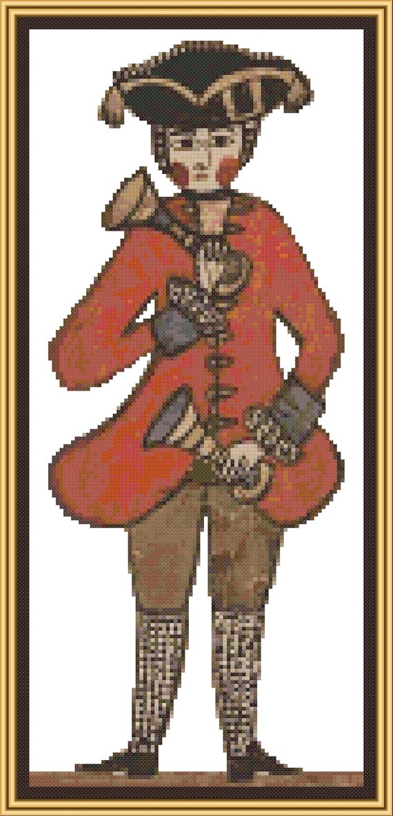 Colonial Man With Bells Cross-stitch Pattern PDF Download - Etsy