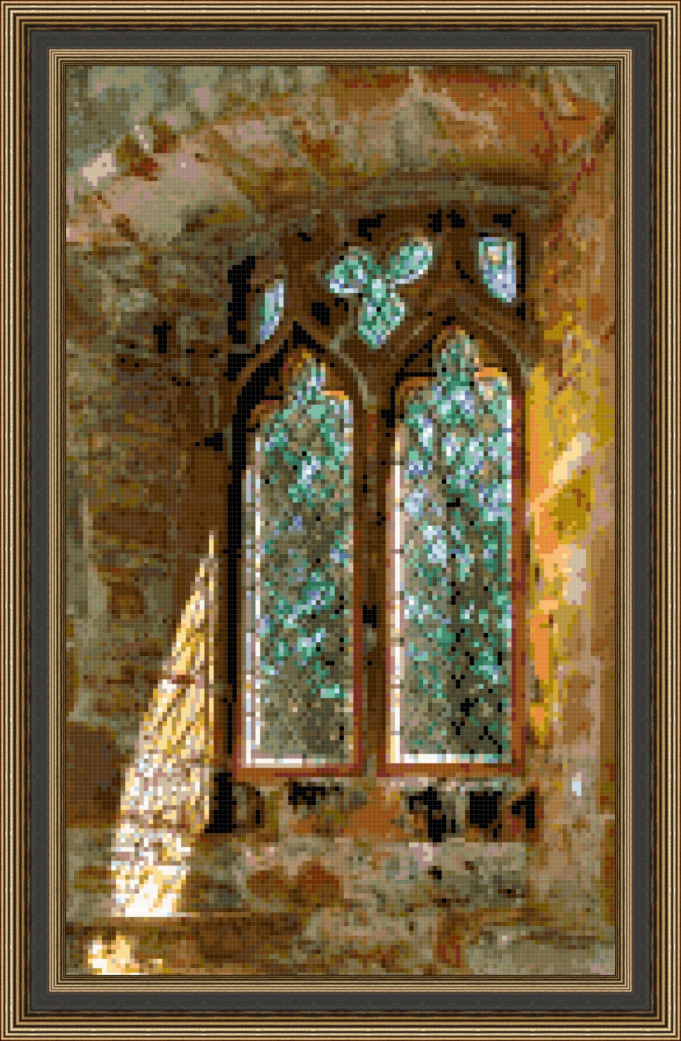 Abbey Gothic Window in Sunlight Cross-stitch Pattern PDF - Etsy