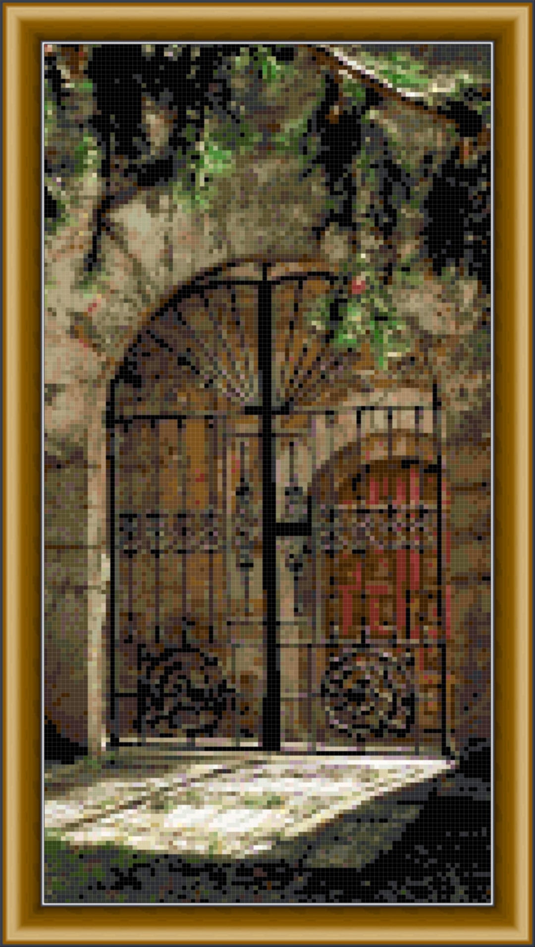 Church Courtyard Gate Cross-stitch Pattern PDF Download - Etsy
