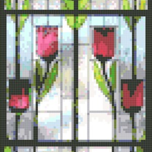 Nouveau Poppy Triptych Cross-stitch Pattern PDF - Etsy