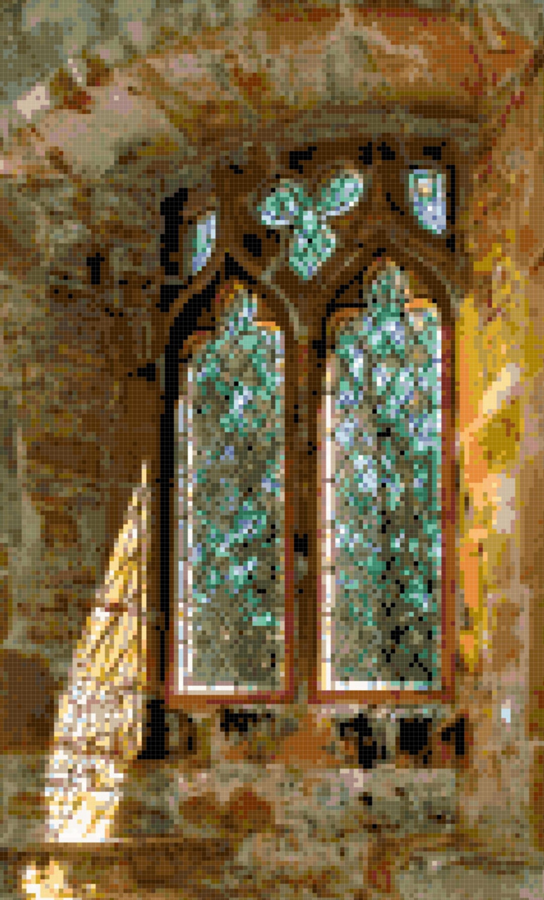 Abbey Gothic Window in Sunlight Cross-stitch Pattern PDF - Etsy