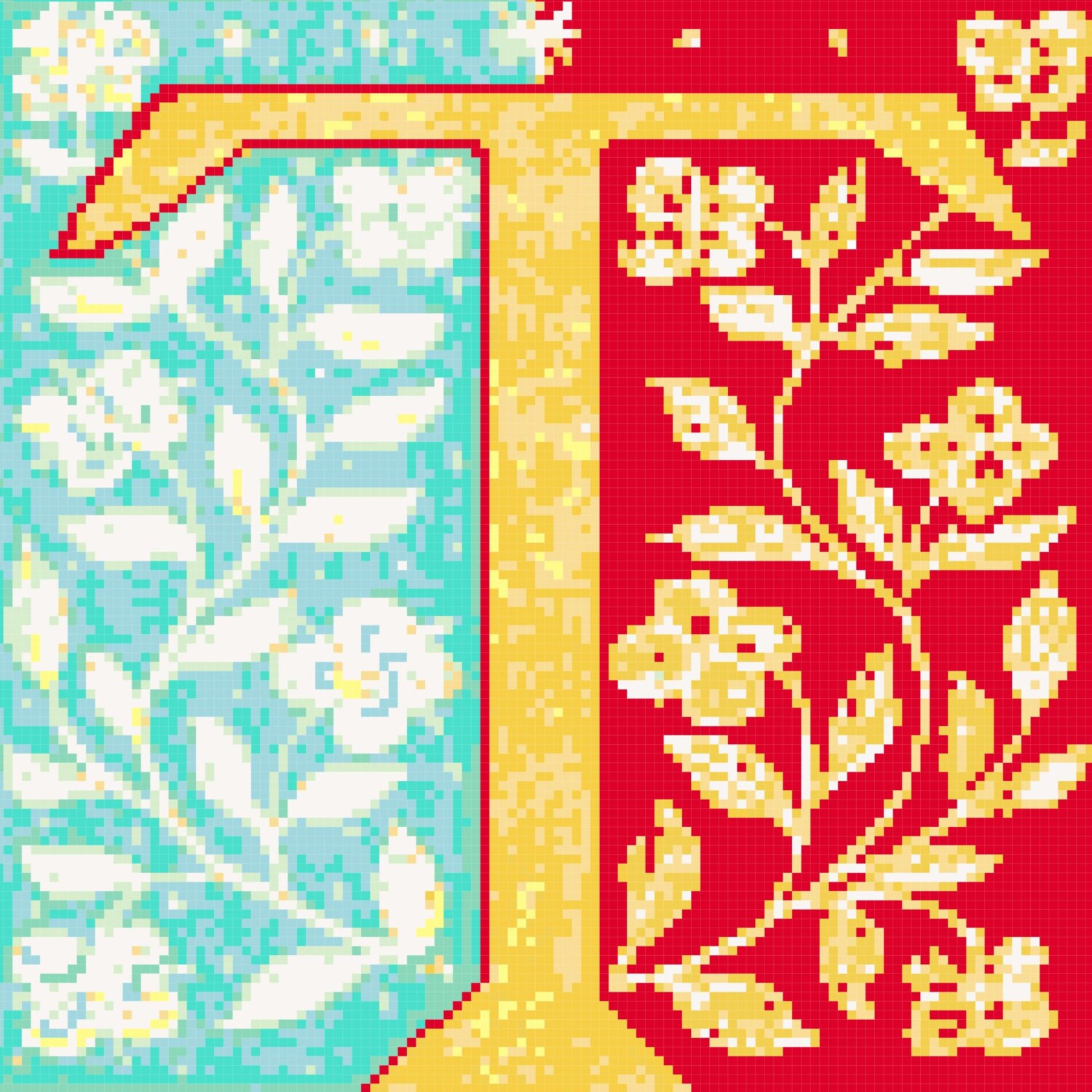 Illuminated Initial "t" Cross-stitch Pattern PDF Download - Etsy