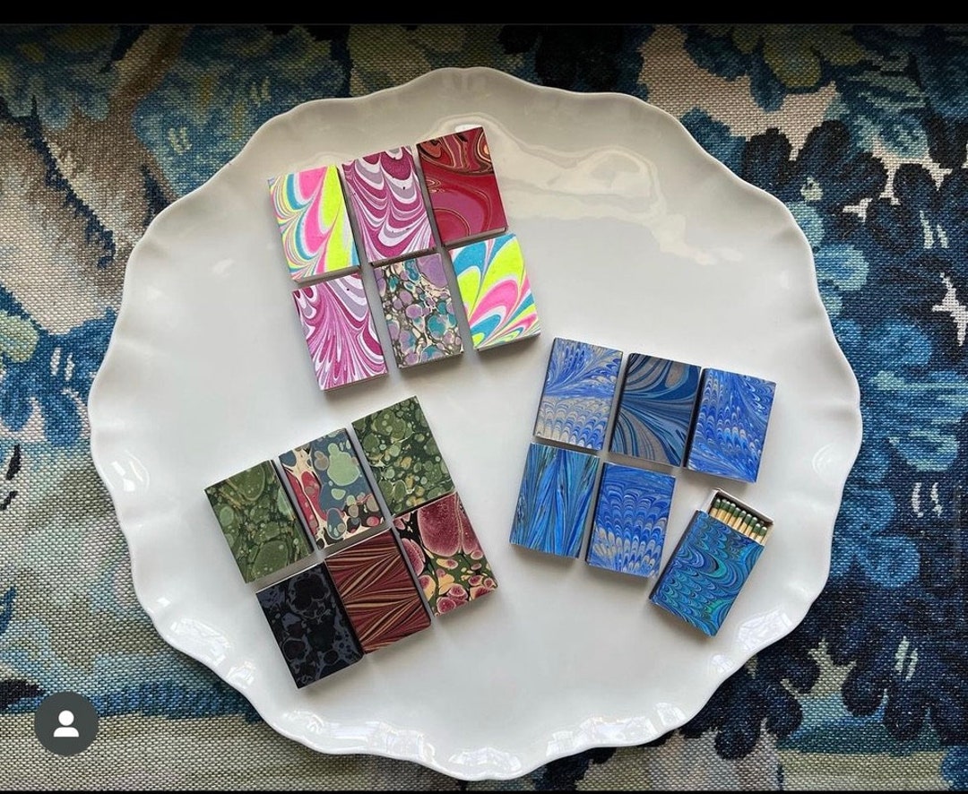 Handmade Mini Marble Matchbox Set - Etsy