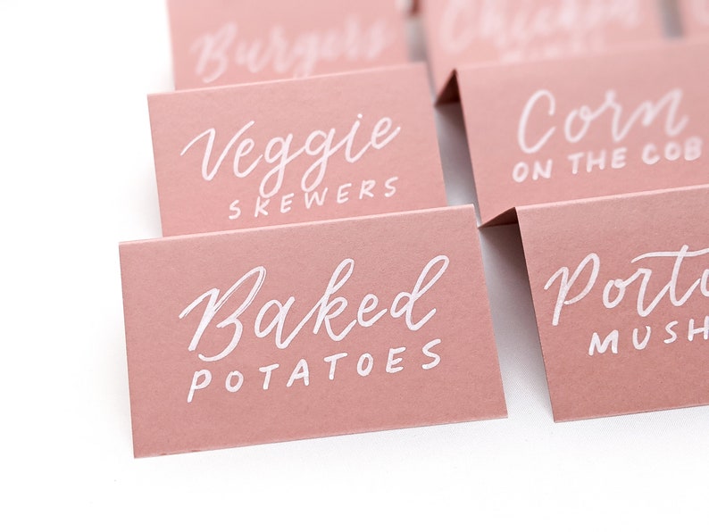Calligraphy Buffet Cards Wedding Buffet Labels Wedding - Etsy