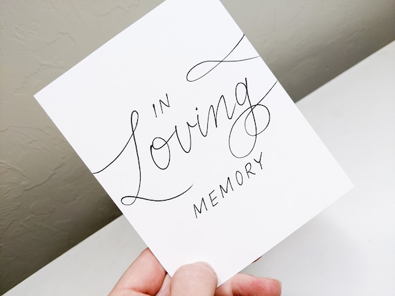 Custom Calligraphy Sign in Loving Memory Sign Wedding - Etsy
