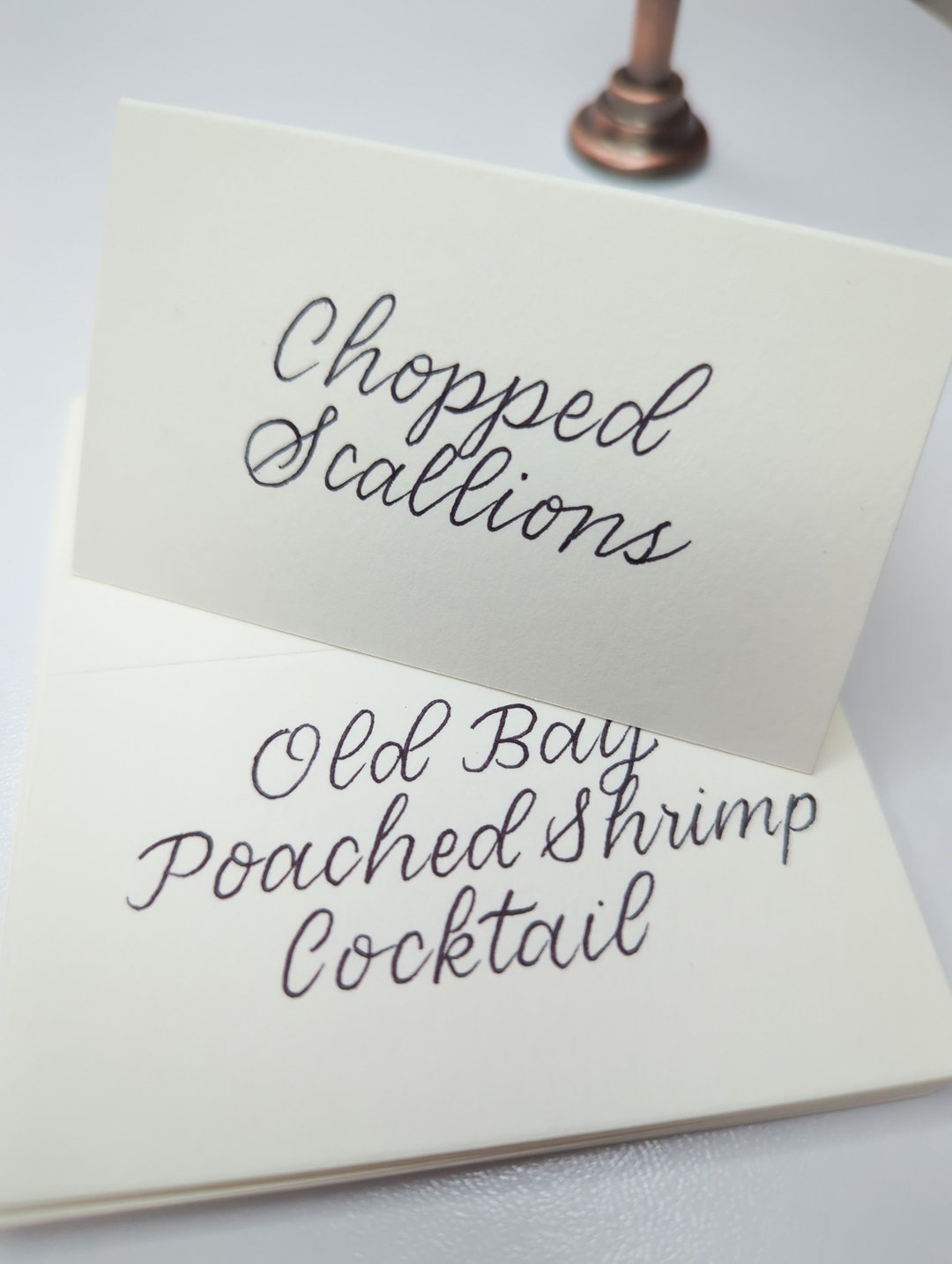 Calligraphy Buffet Cards | Wedding Food Cards | Gold Escort Cards ...