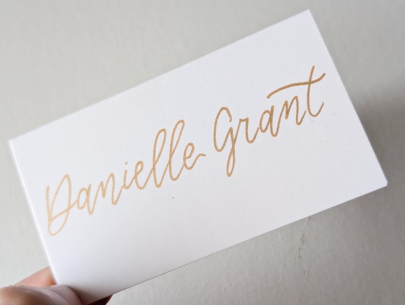 Calligraphy Wedding Place Cards | Gold Table Decor - Etsy