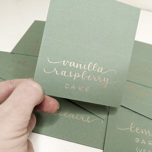 Calligraphy Buffet Cards | Wedding Buffet Labels | Wedding Buffet Gold ...