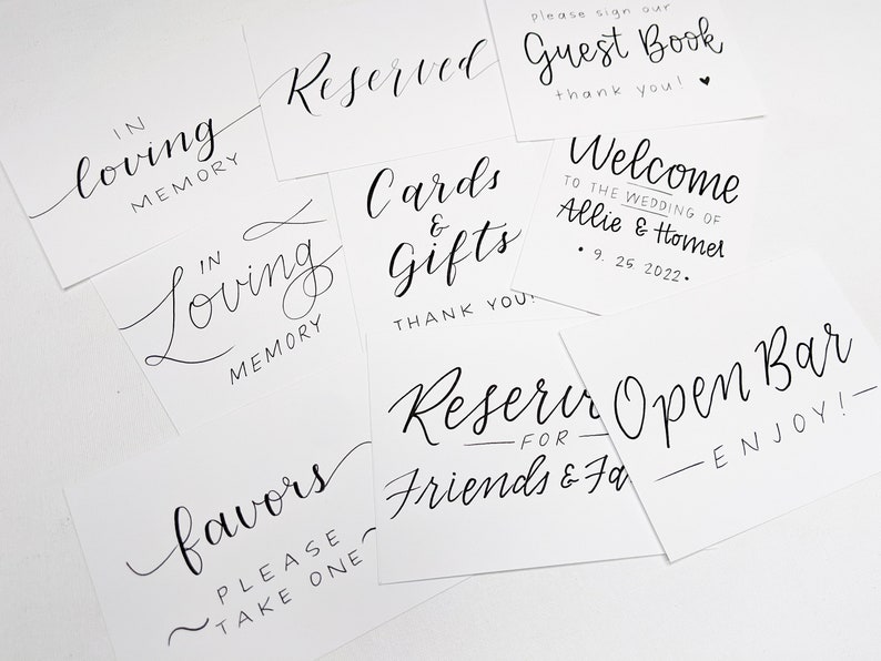 Custom Calligraphy Sign in Loving Memory Sign Wedding - Etsy