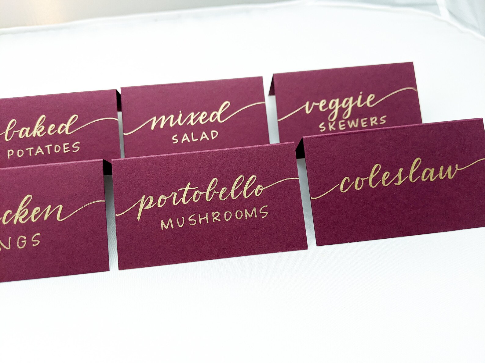 Calligraphy Buffet Cards Wedding Buffet Labels Wedding - Etsy