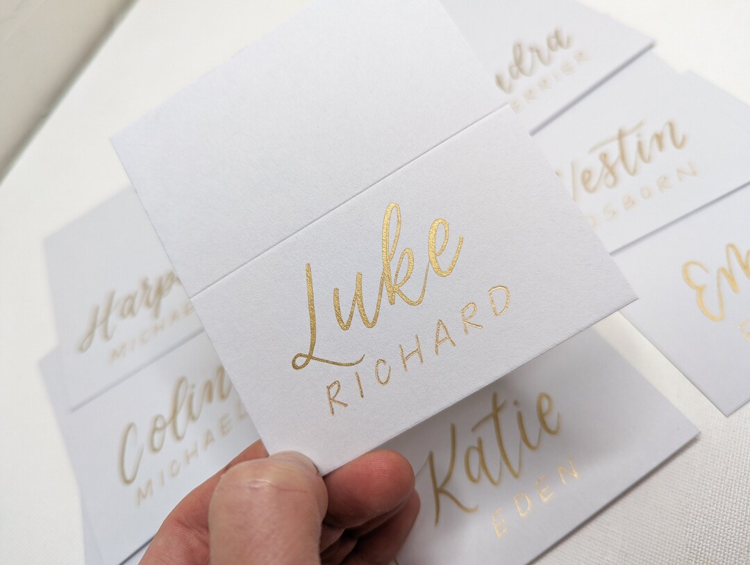 Calligraphy Place Cards | Colored Placecards | Escort Cards | Wedding ...
