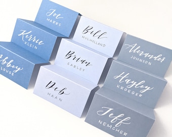 Blue Place Cards - Etsy