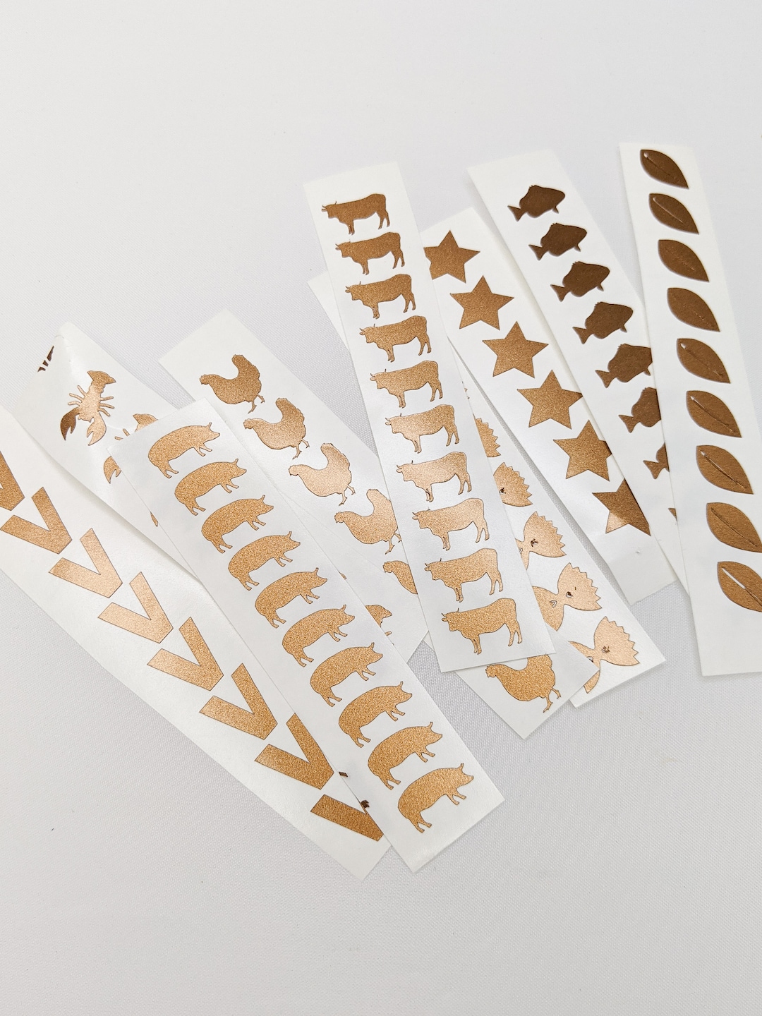 Copper Meal Stickers | Gold Place Card Stickers | Wedding Place Card ...