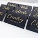 Black Place Cards Handwritten Place Cards Wedding Place Cards Tented ...