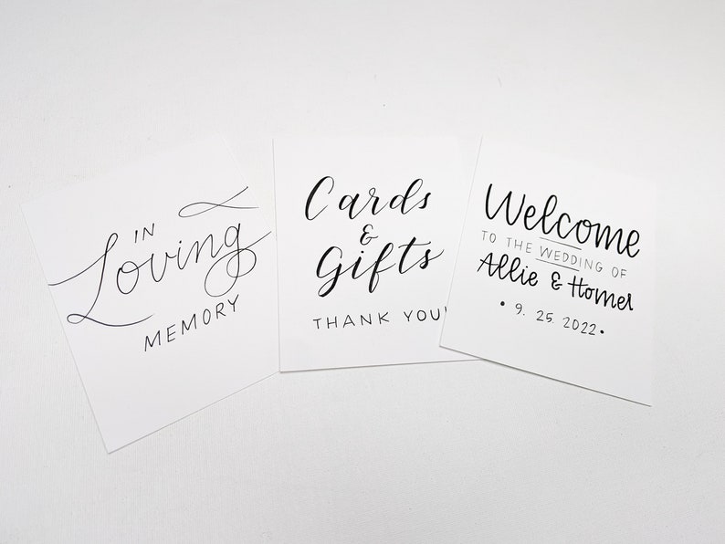 Custom Calligraphy Sign in Loving Memory Sign Wedding - Etsy