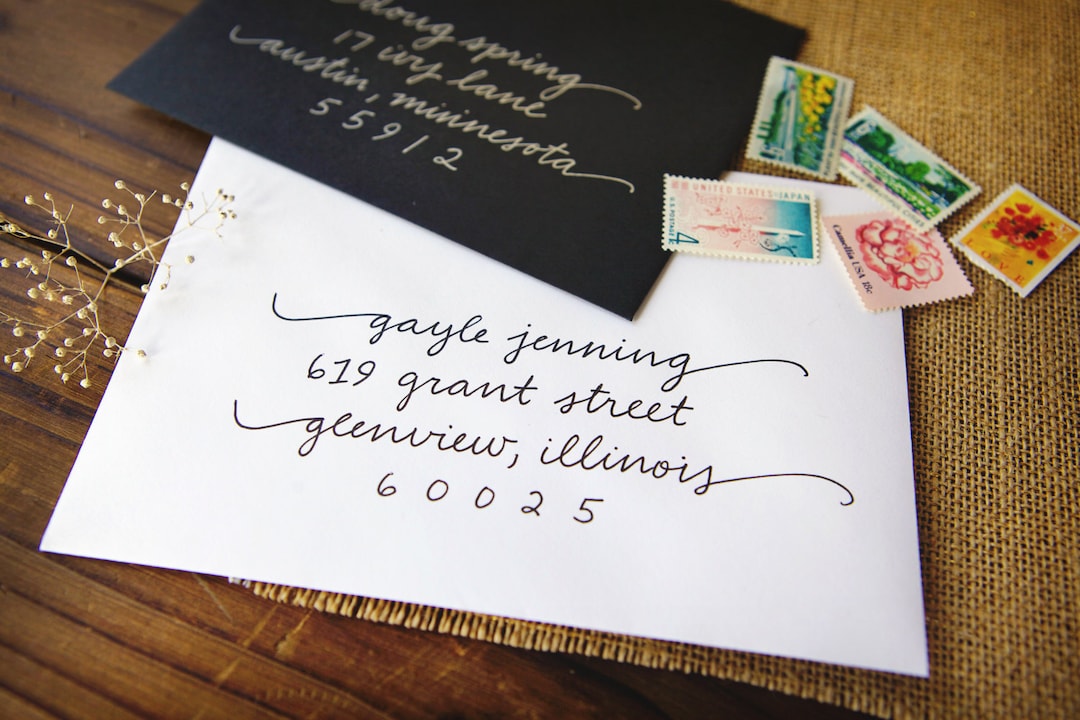 Envelope Calligraphy | Handwritten Addressing | Handlettered | Wedding ...
