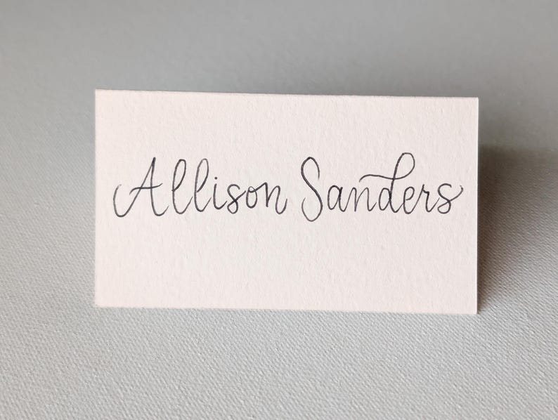 Pink Wedding Place Cards | Hand-lettered, Rose, Carnation & Blush - Etsy