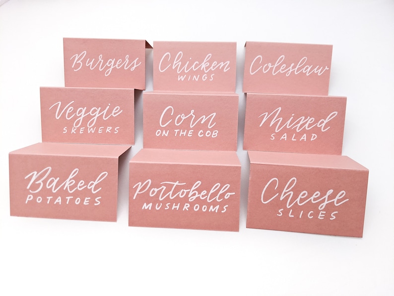 Calligraphy Buffet Cards Wedding Buffet Labels Wedding - Etsy